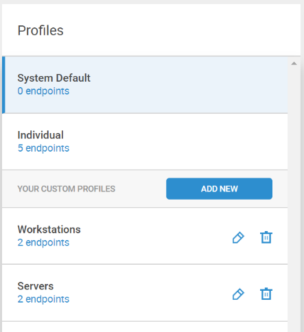 Profiles Screen Guide