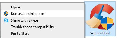 Collecting information via CCleaner Support Tool